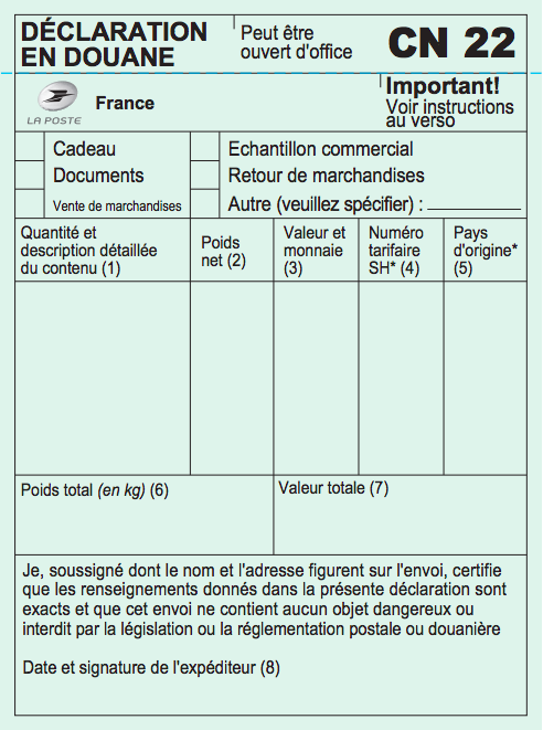 Un guide rapide sur les CN22, CN23 et autres documents douaniers